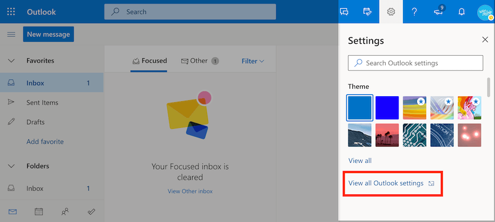Organize outlook folders automatically into specific folders