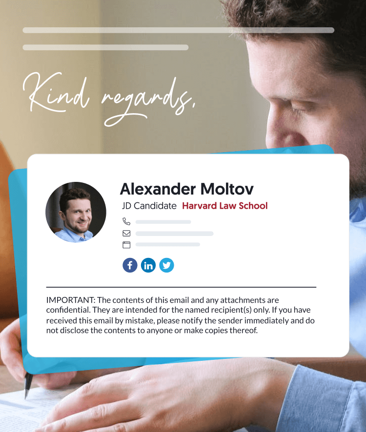 Create a JD email signature that leaves a good impression