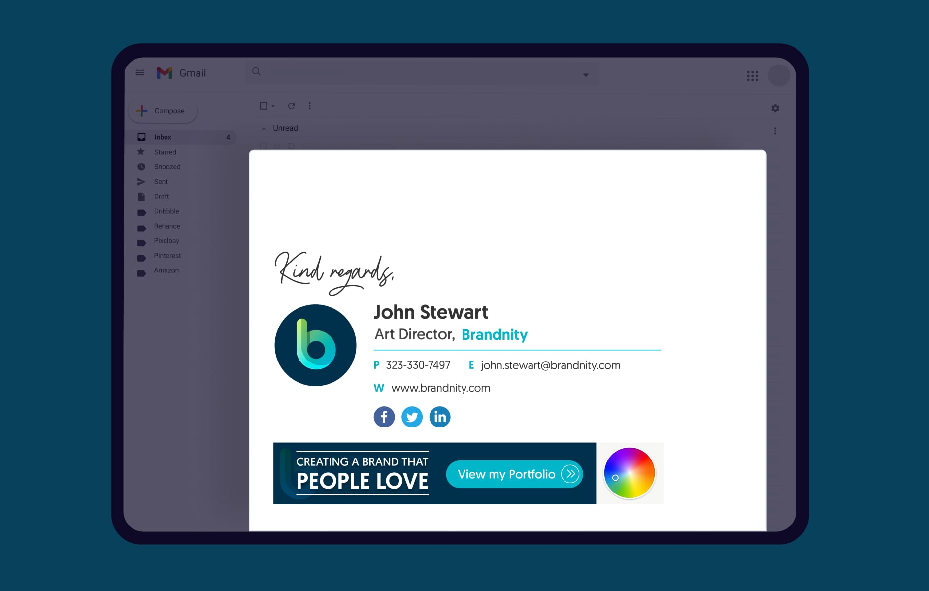 WiseStamp email signature extension - Chrome app