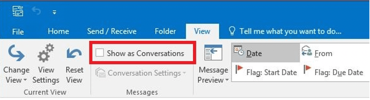 Organize Outlook emails by thread (easy 1-minute guide)