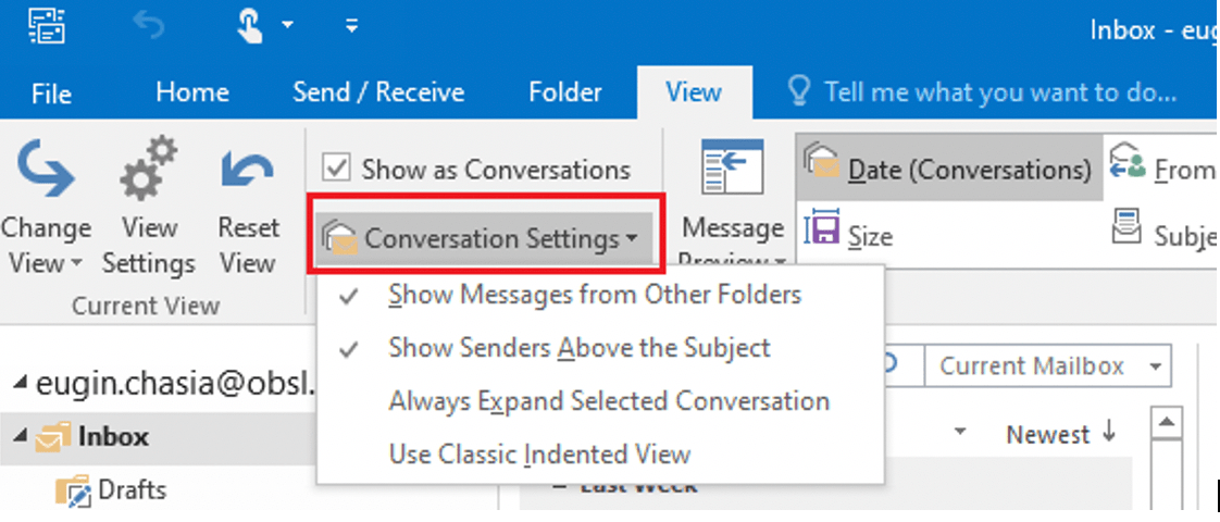Organize Outlook emails by thread (easy 1-minute guide)