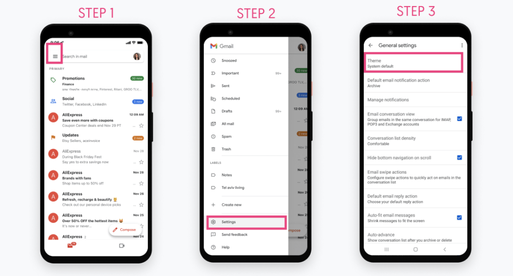 Set Gmail dark mode or dark theme (1-minute guide)