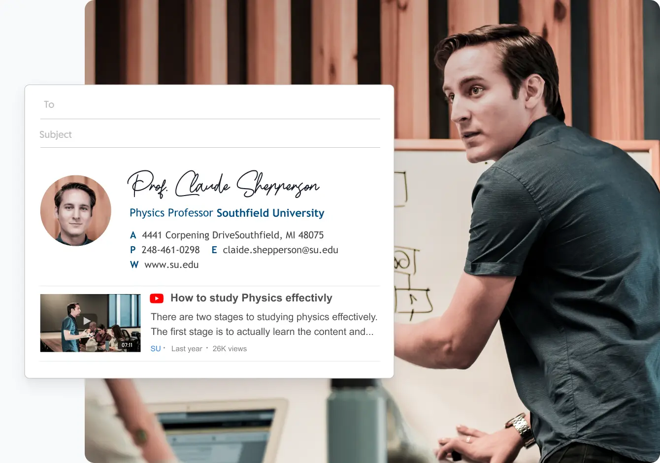 Make an impressive academic email signature (in 2-5 min)