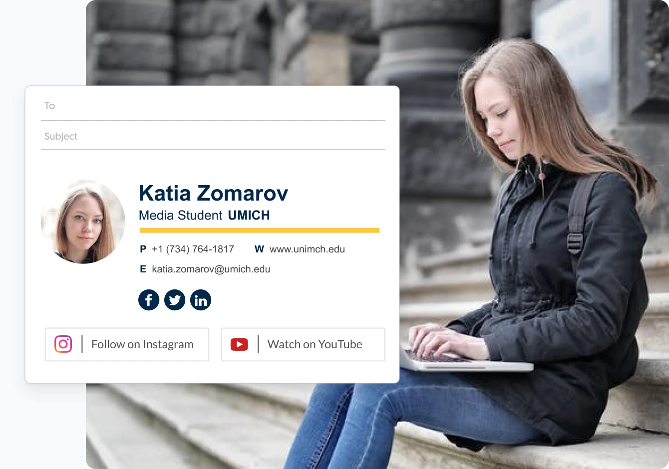 Student email signature - Makes a professional impression