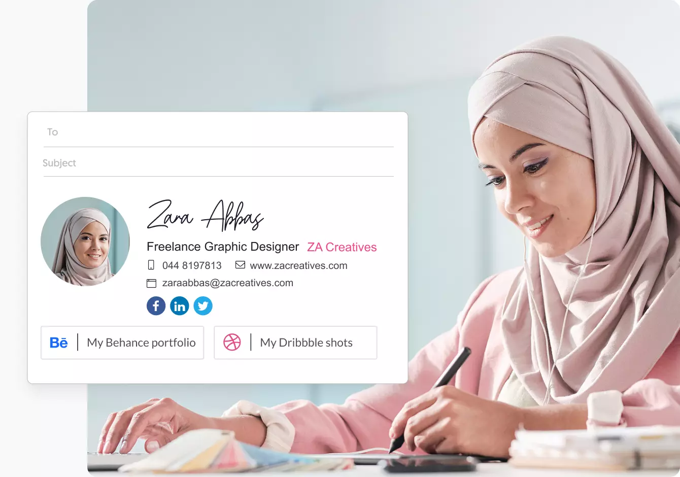 Get a graphic designer email signature that stands out