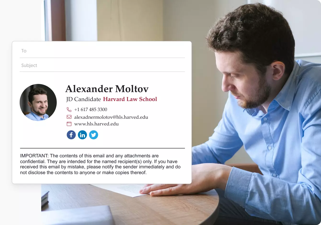 Create a JD email signature that leaves a good impression