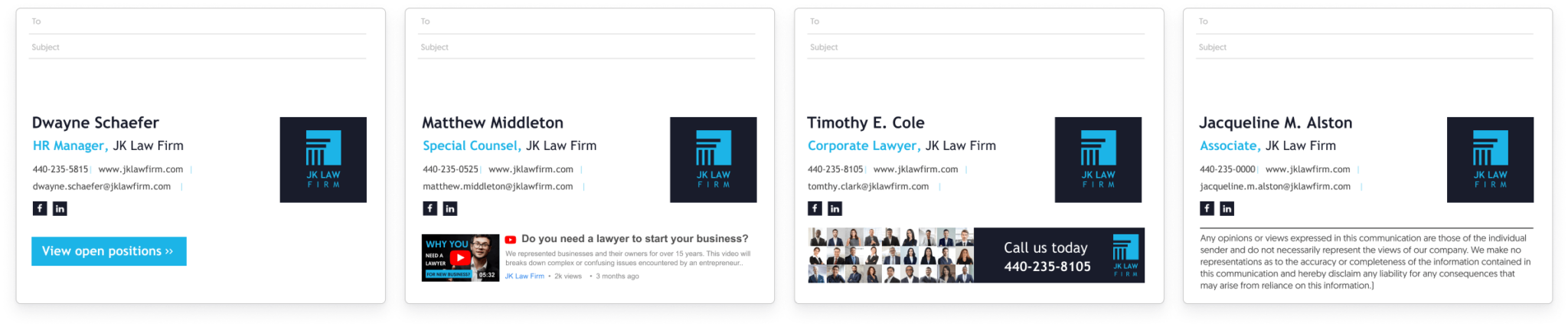 Email signature management solutions for Law firms