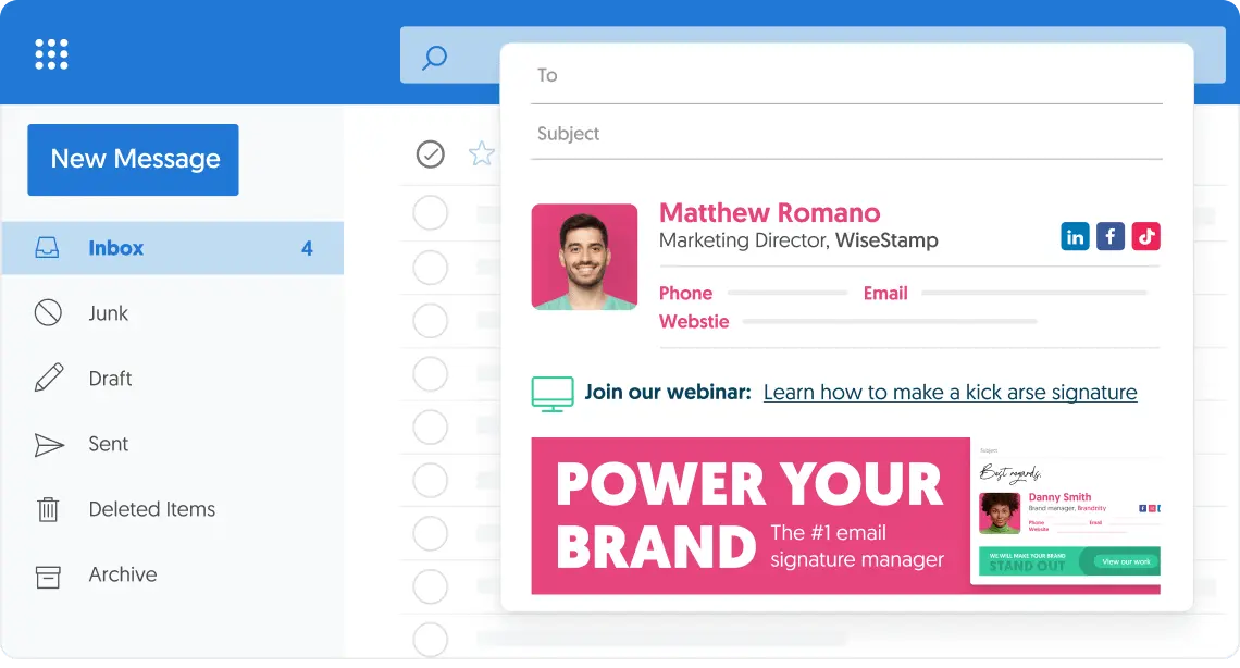 WiseStamp - Generate & manage professional email signatures
